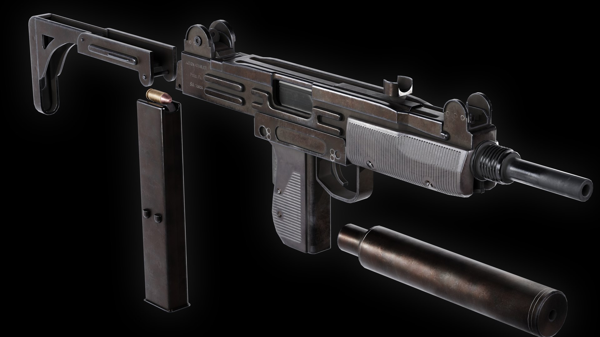 UZI Low Poly Model - TurboSquid 2217664