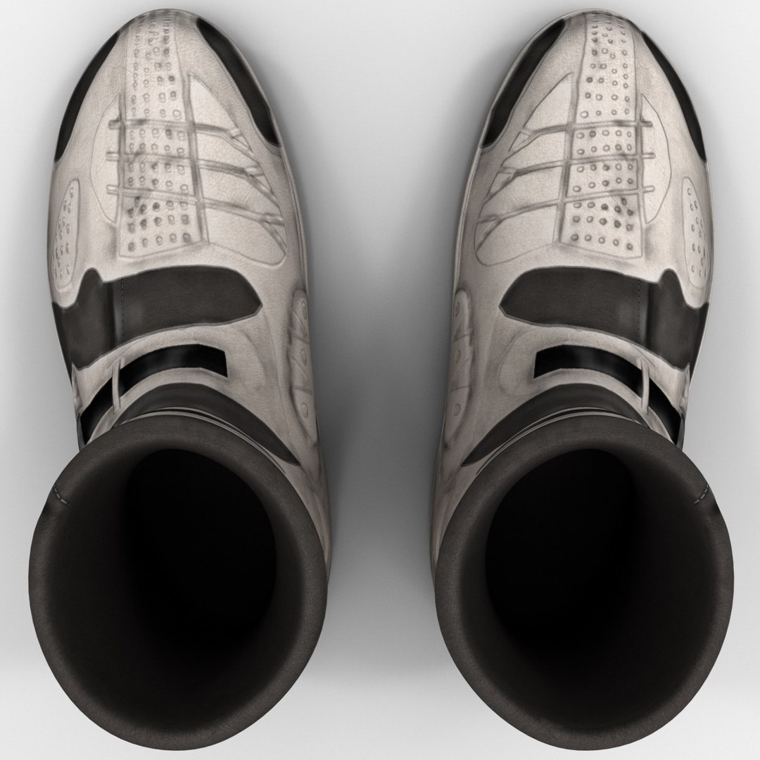 futuristic soldier armored boots 3d model