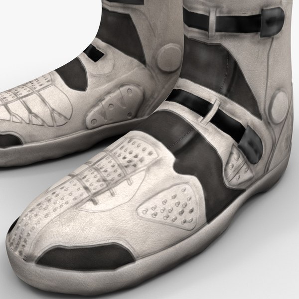 futuristic soldier armored boots 3d model