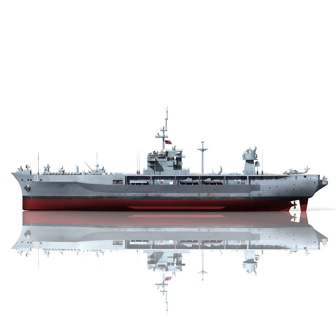 3d 3ds Uss Blue Ridge Lcc-19