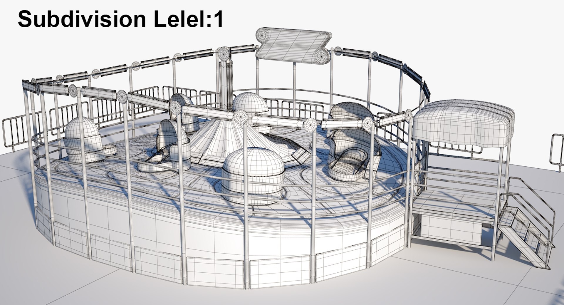 Tilt-a-whirl Amusement Ride 3D Model - TurboSquid 1300939