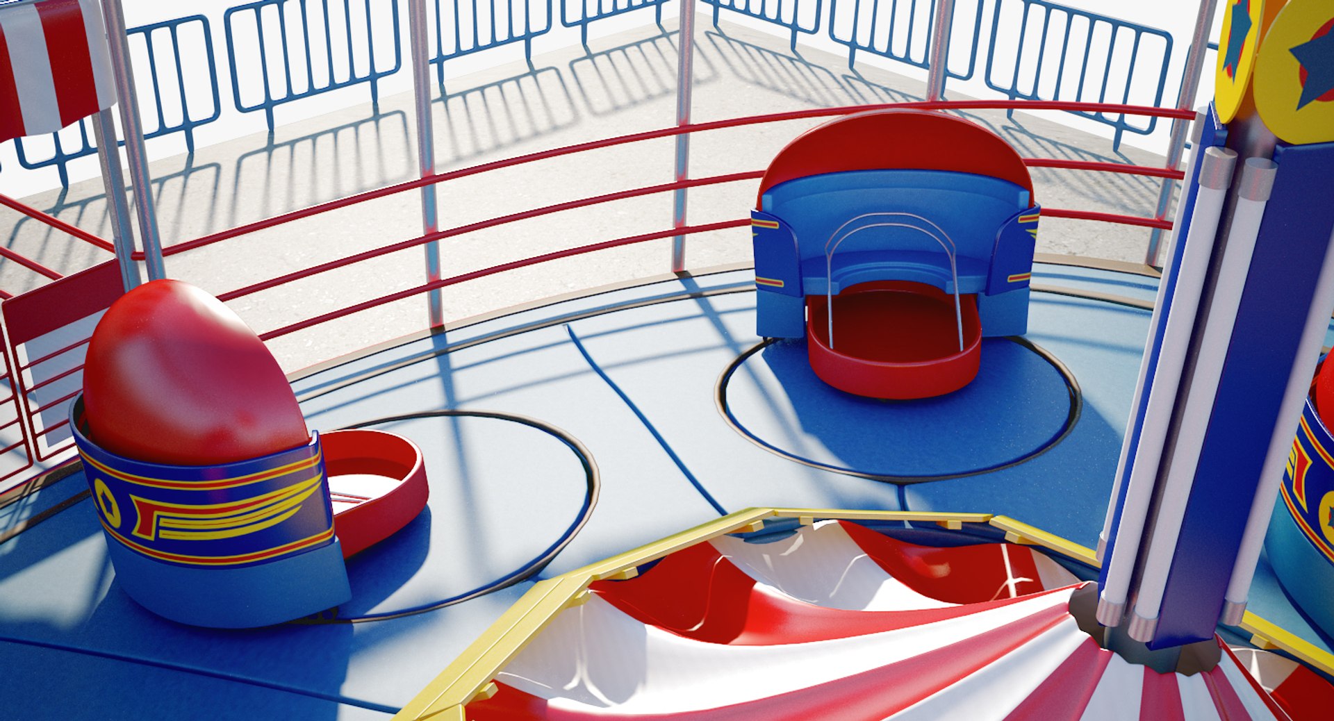 Tilt-a-whirl Amusement Ride 3D Model - TurboSquid 1300939