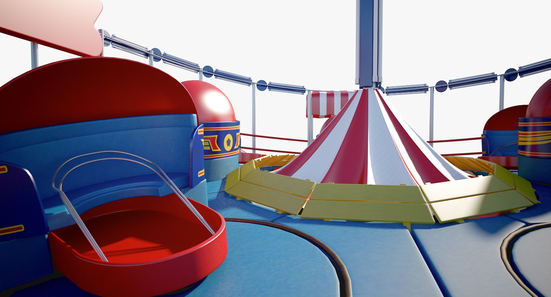 Tilt-a-whirl Amusement Ride 3D Model - TurboSquid 1300939