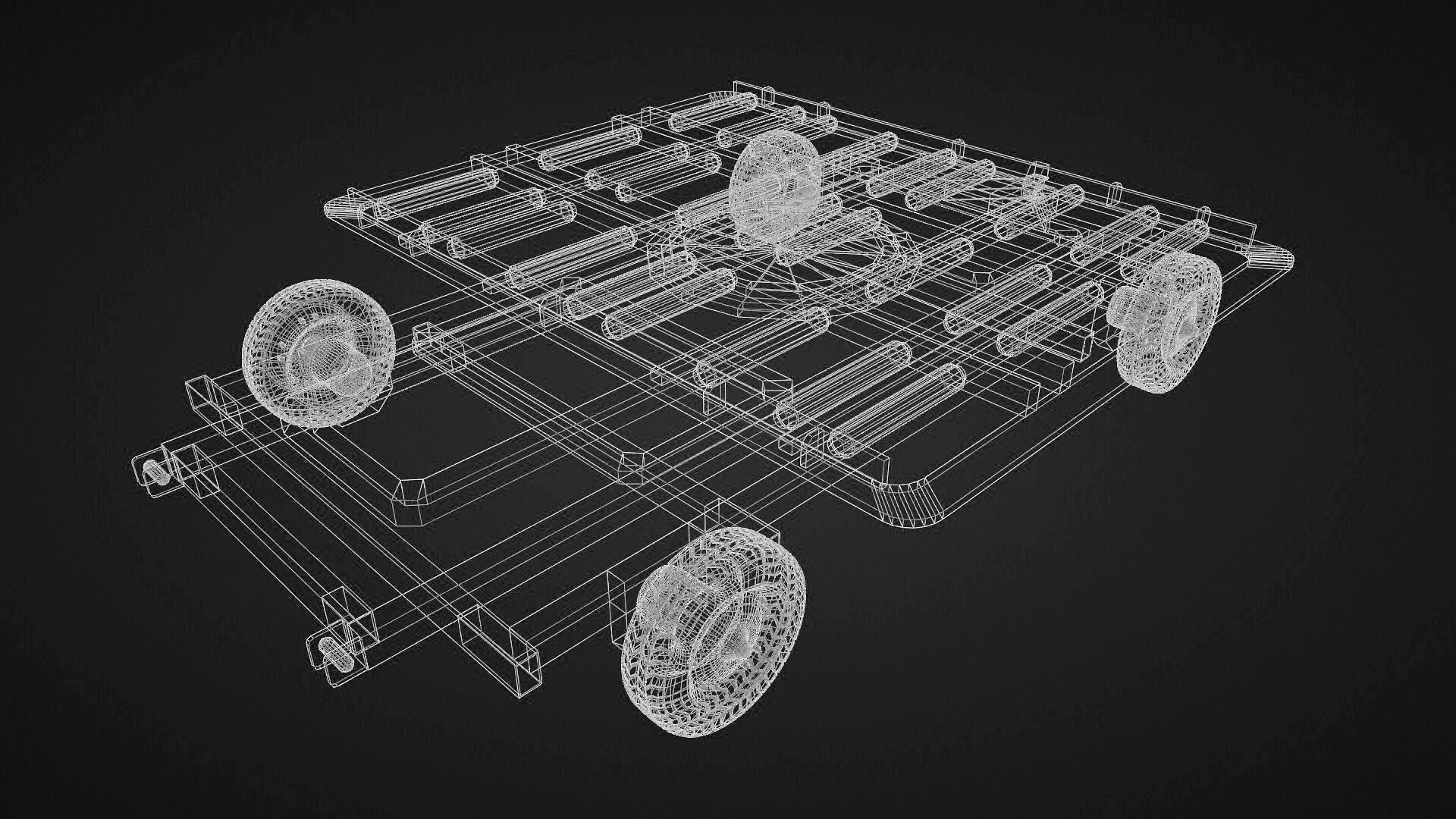 3D Model ULD Cargo Trolley - TurboSquid 2145308