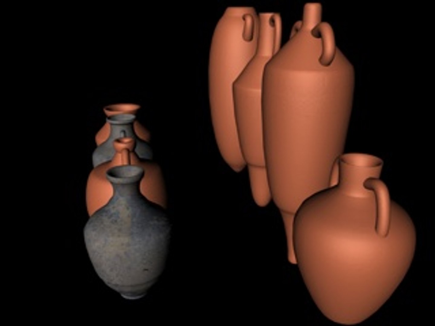 3d Roman Amphorae Model