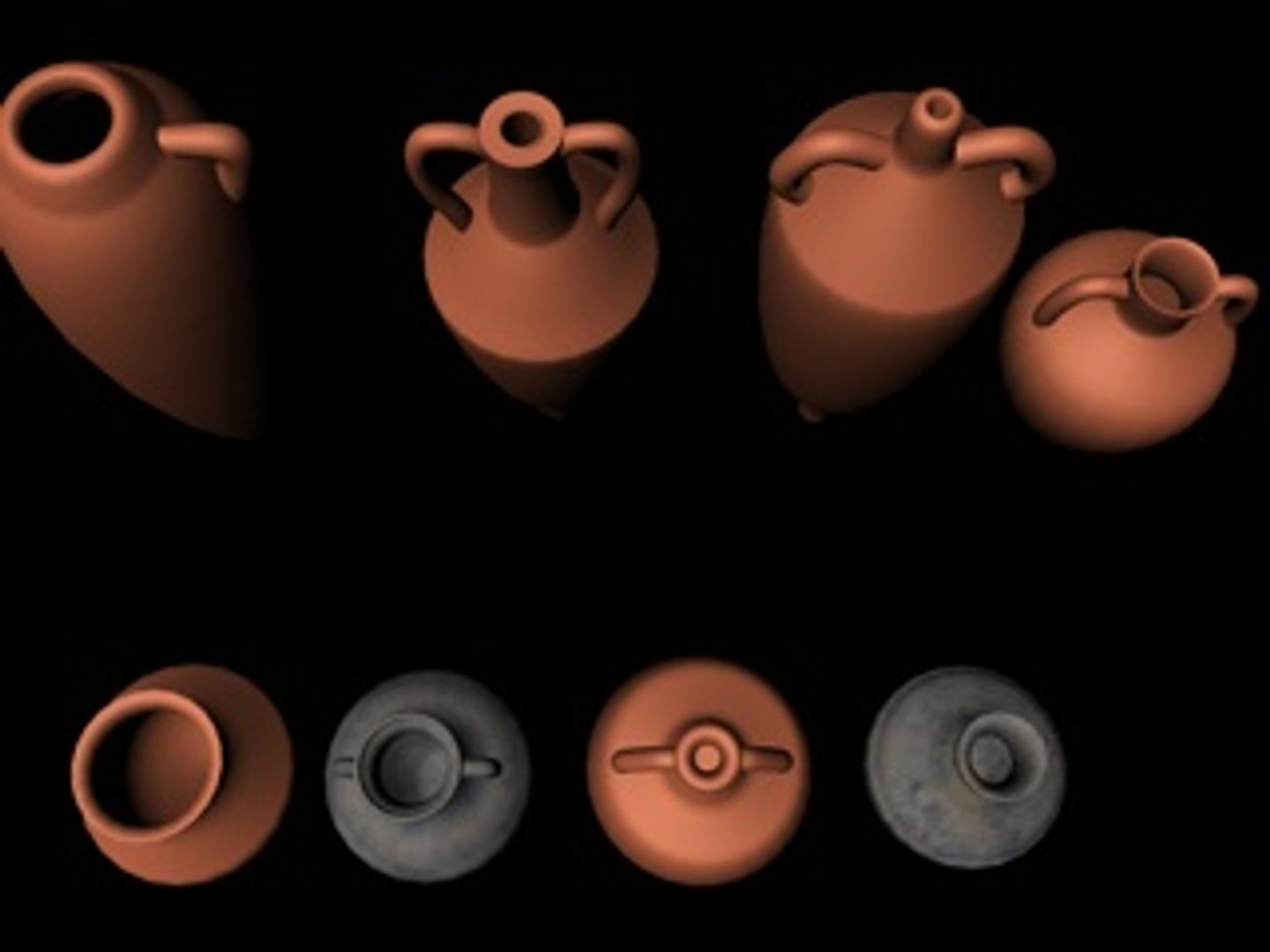 3d Roman Amphorae Model