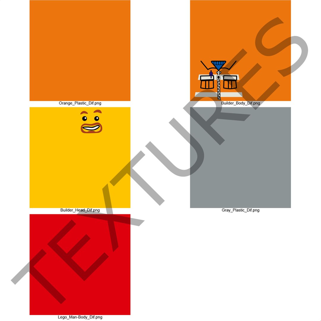 lego man builder 3d model