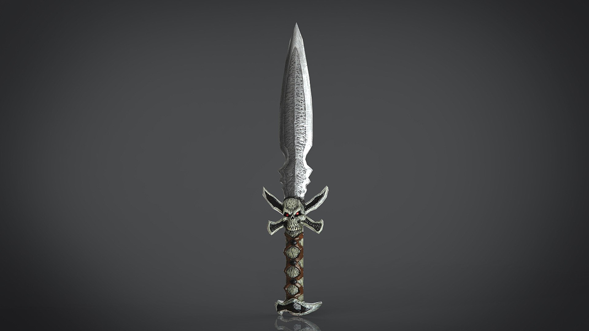 3d model dagger skull