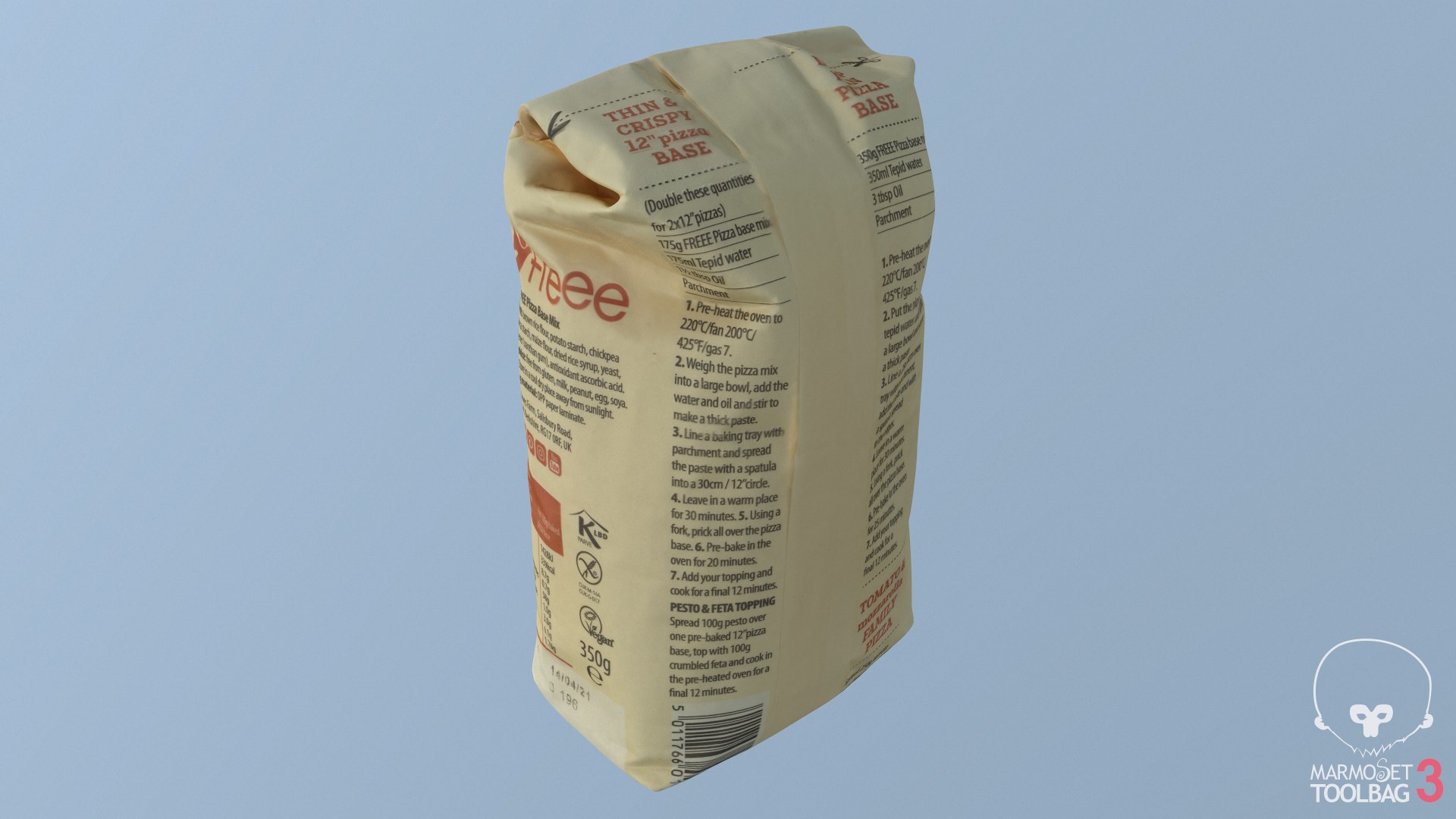 Bag Pizza Base 3D Model - TurboSquid 1617404