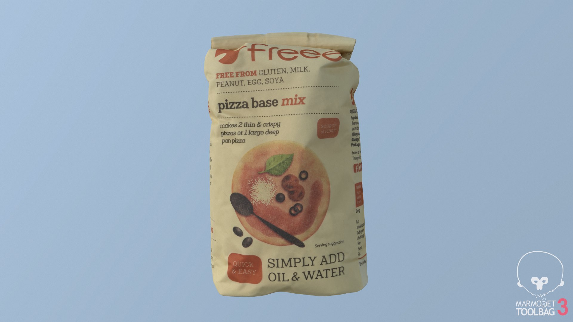 Bag Pizza Base 3D Model - TurboSquid 1617404