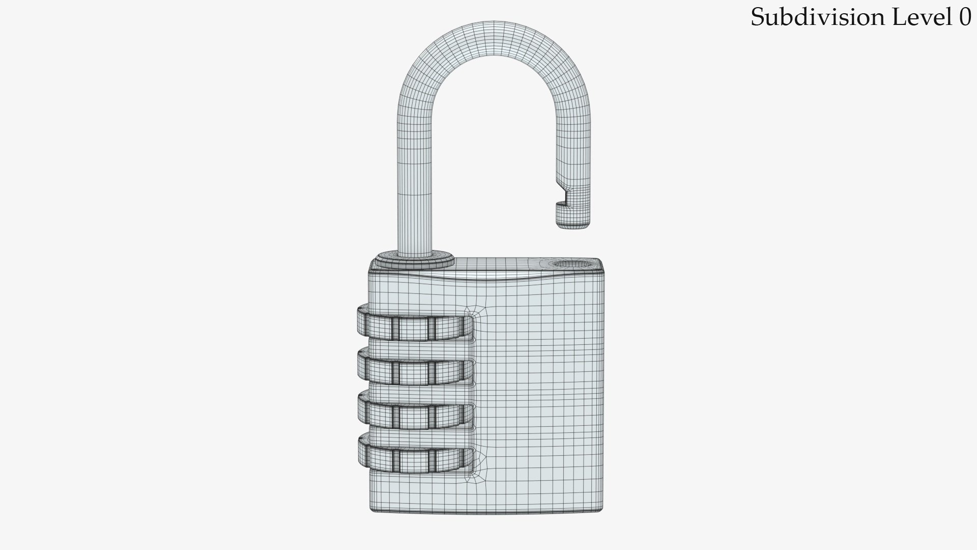 Combination Pad Lock Brass 3D - TurboSquid 1986964