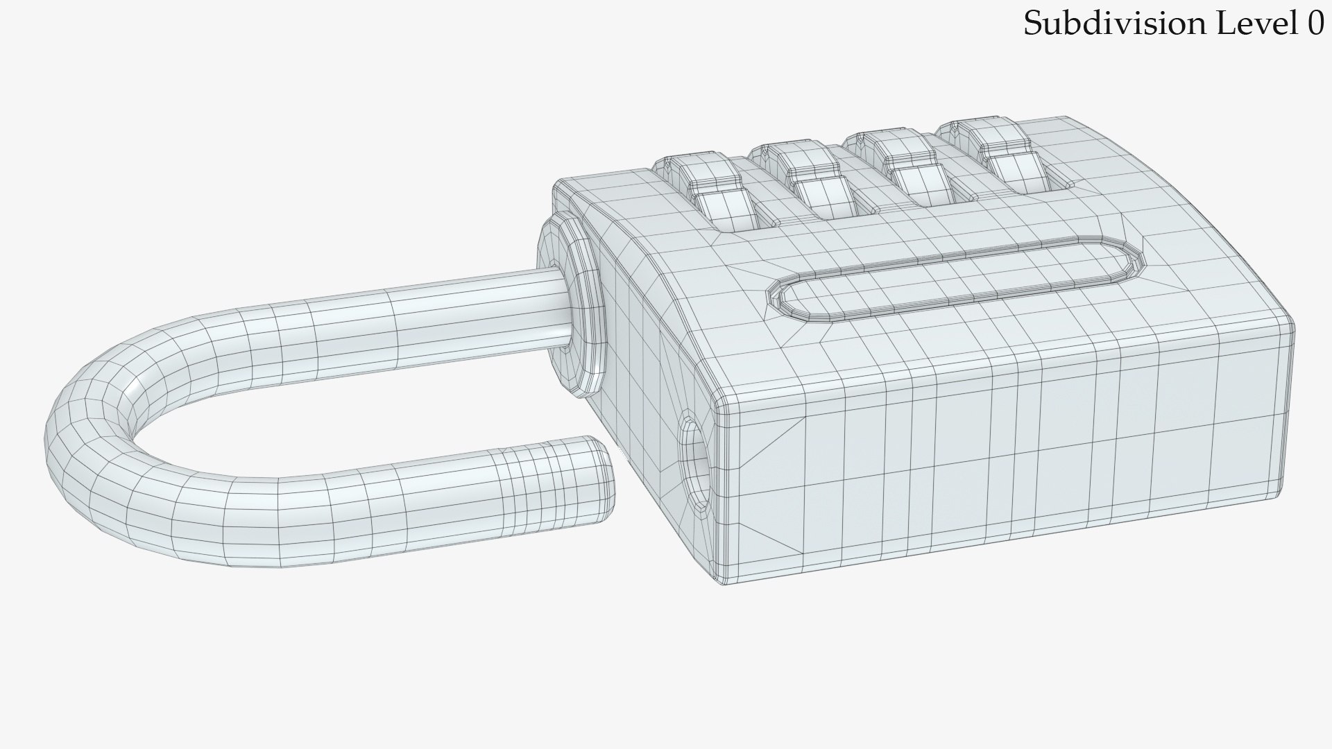 Combination Pad Lock Brass 3D - TurboSquid 1986964