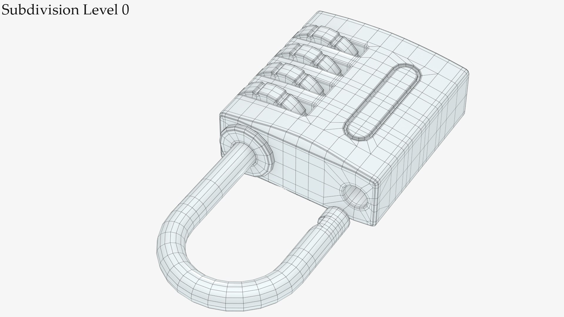Combination Pad Lock Brass 3D - TurboSquid 1986964