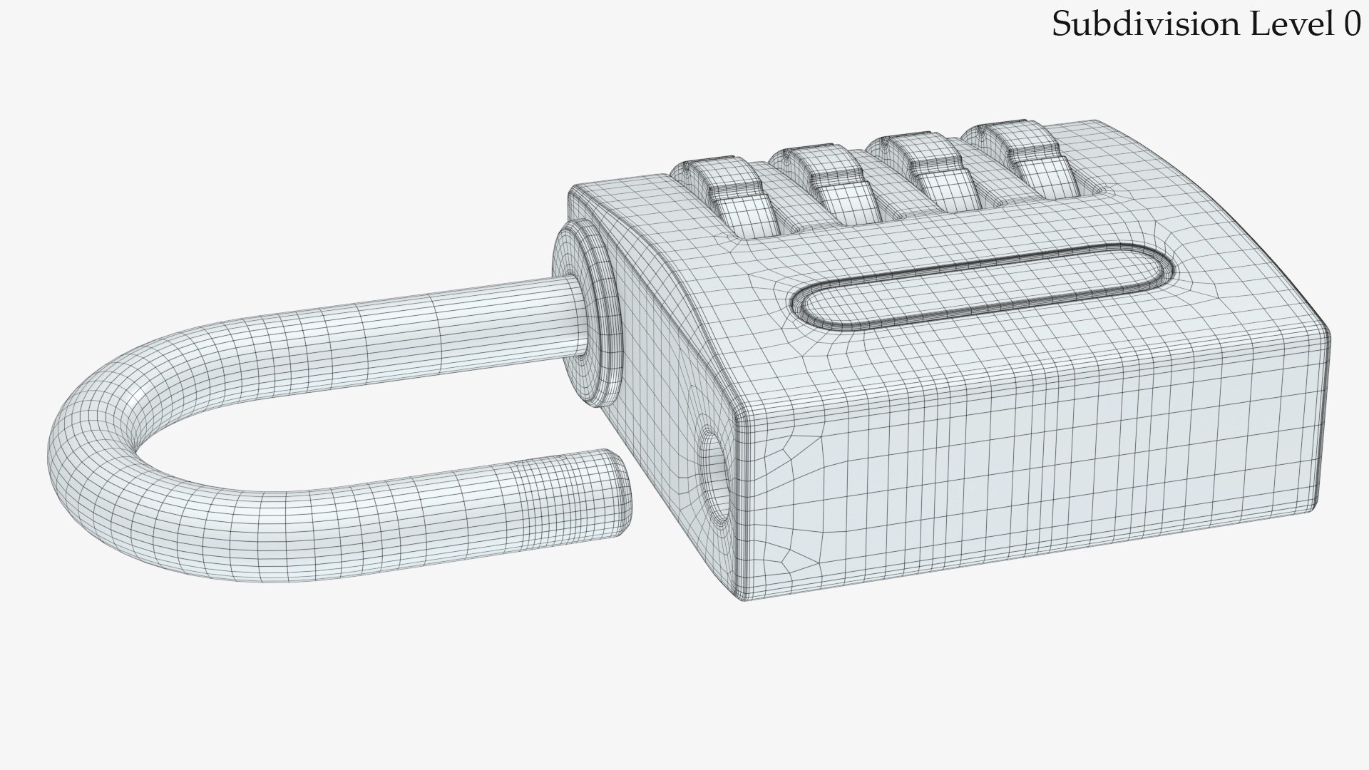 Combination Pad Lock Brass 3D - TurboSquid 1986964