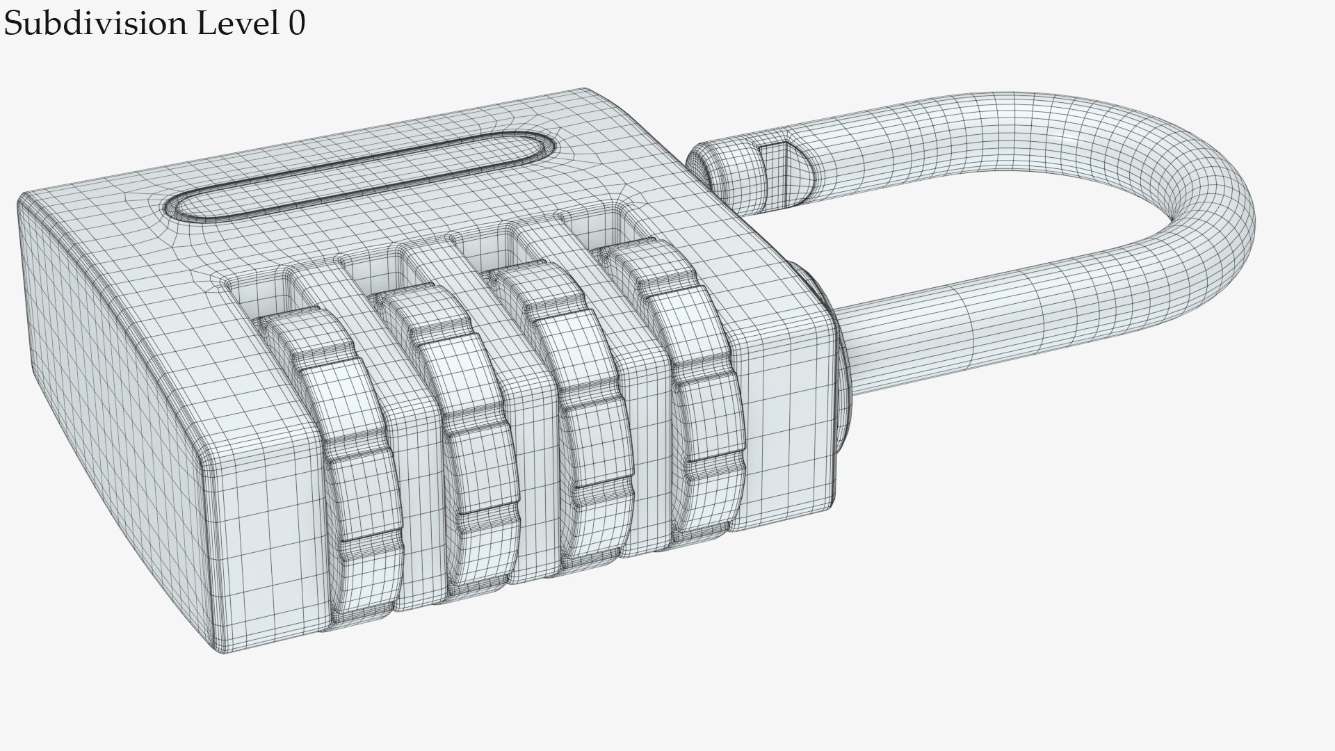 Combination Pad Lock Brass 3D - TurboSquid 1986964