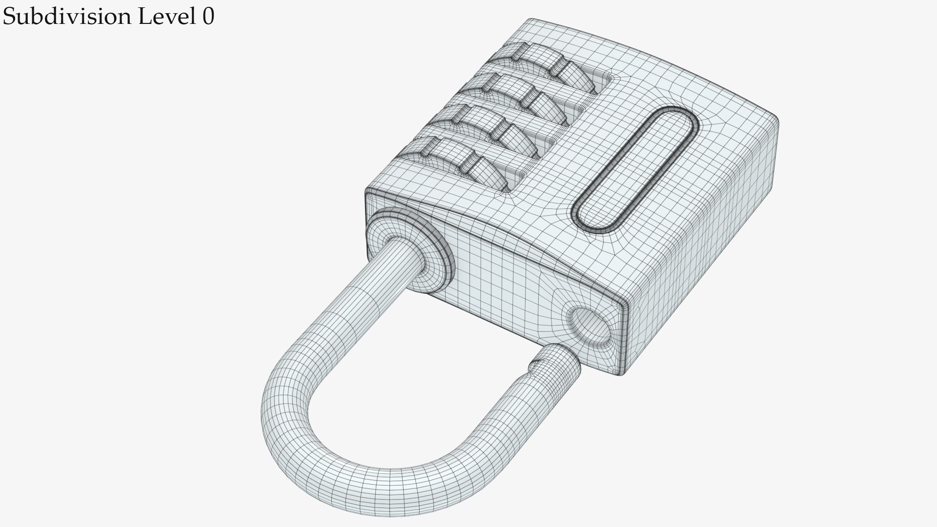 Combination Pad Lock Brass 3D - TurboSquid 1986964