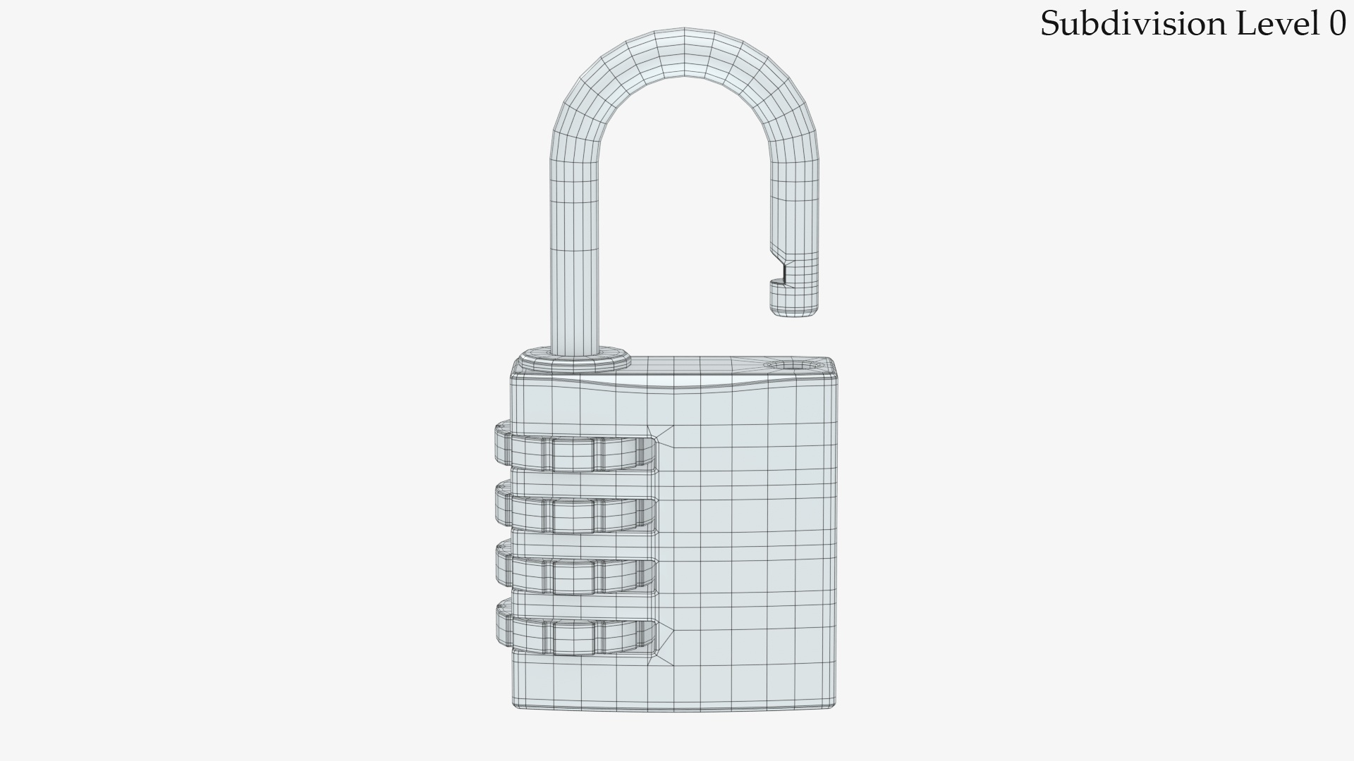 Combination Pad Lock Brass 3D - TurboSquid 1986964