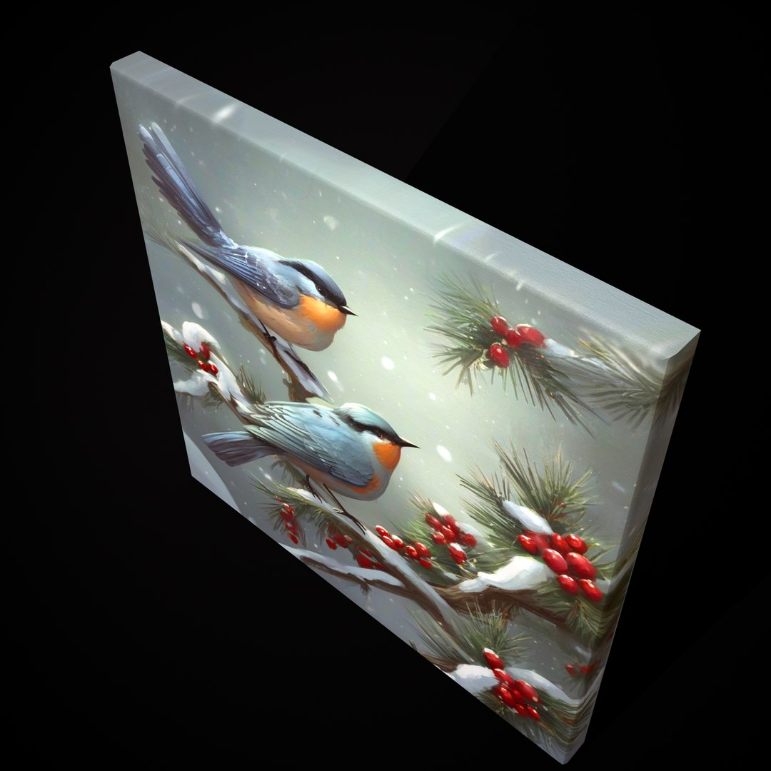 3D Model Christmas Bird Painting One - TurboSquid 2153956