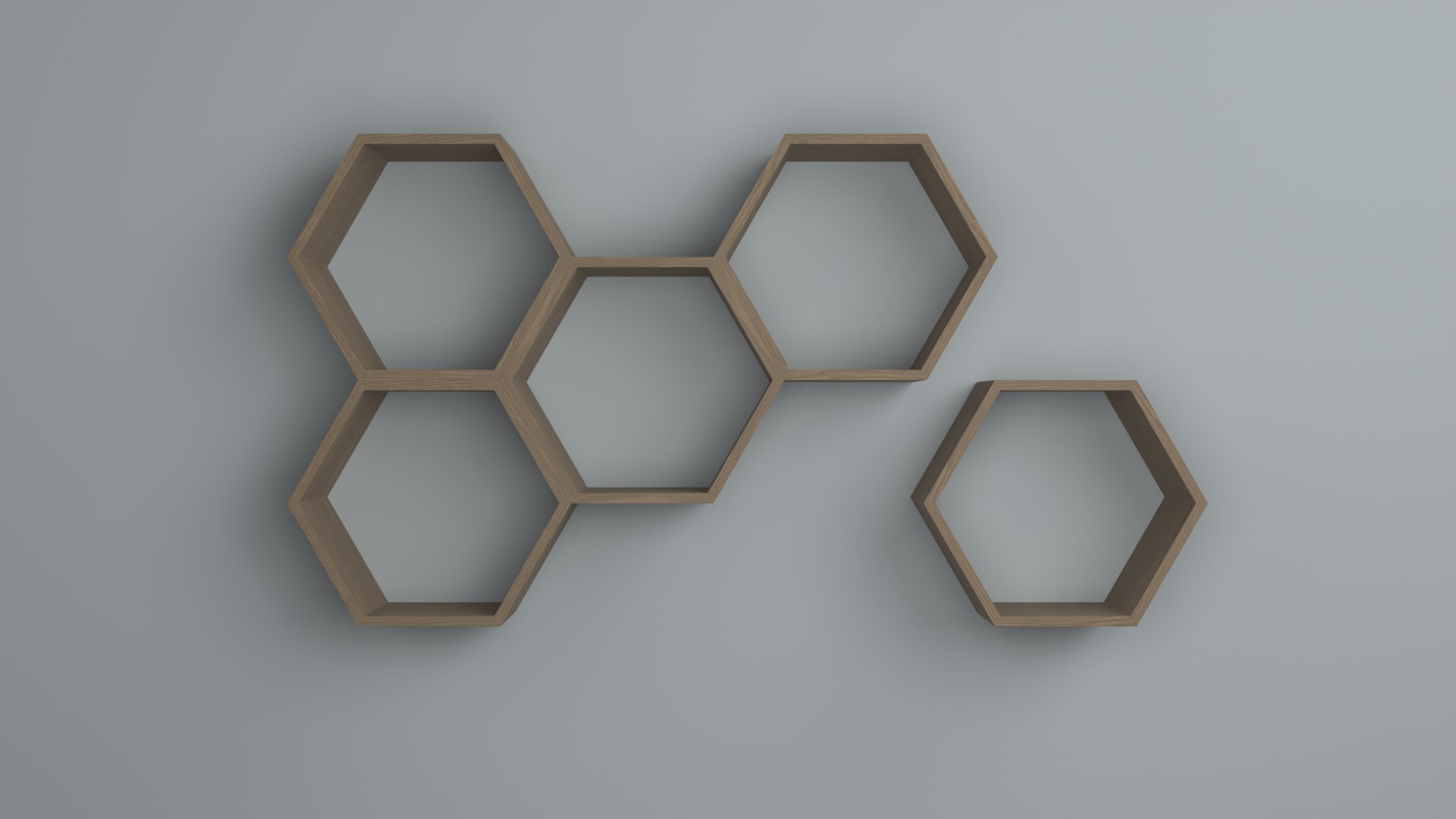 3D Shelf Hexagon Model - TurboSquid 1676803