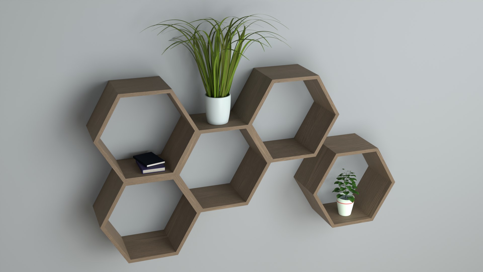 3D Shelf Hexagon Model - TurboSquid 1676803