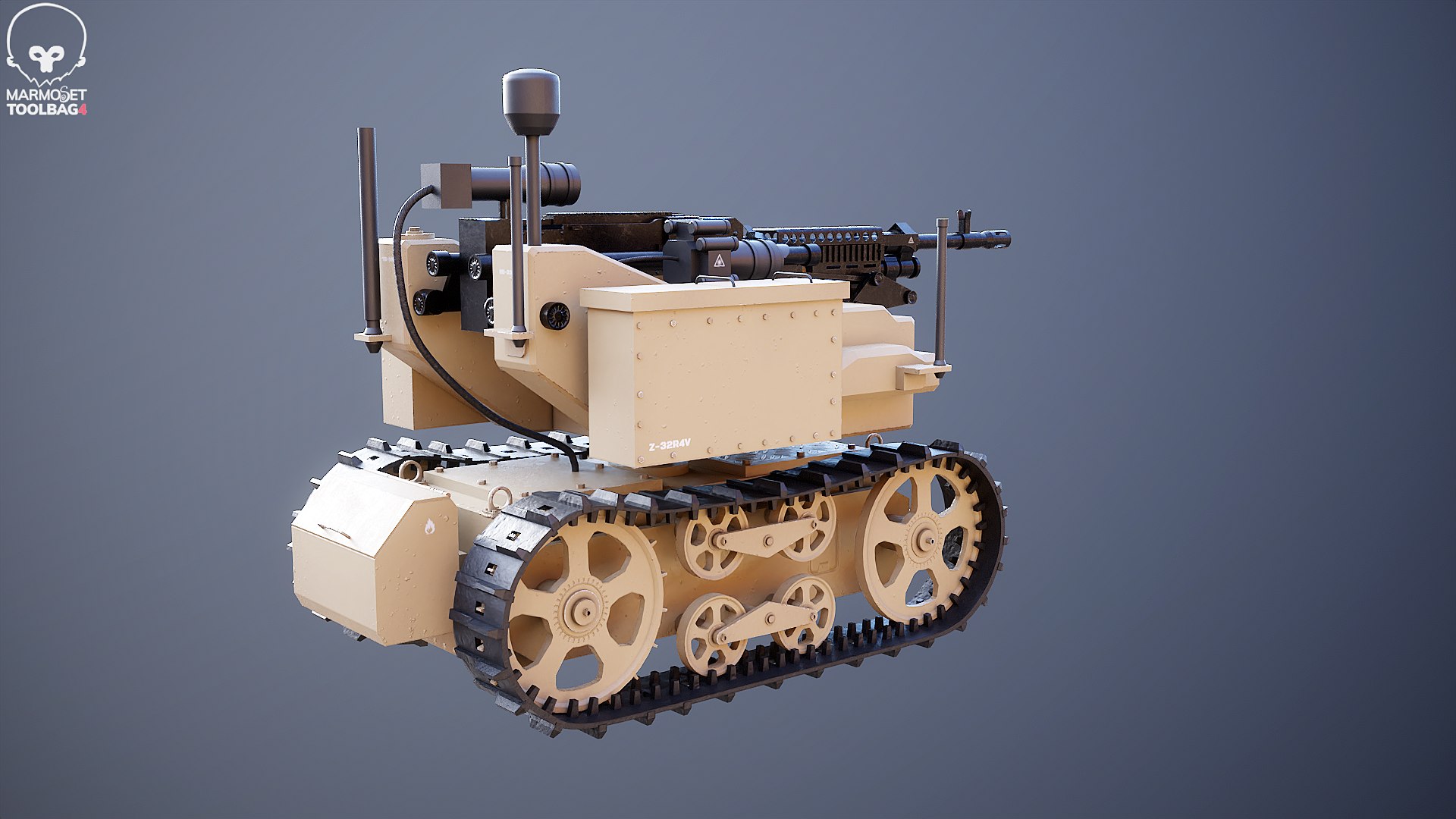 3D Military Tracked Robot Desert Camouflage Model - TurboSquid 2347098