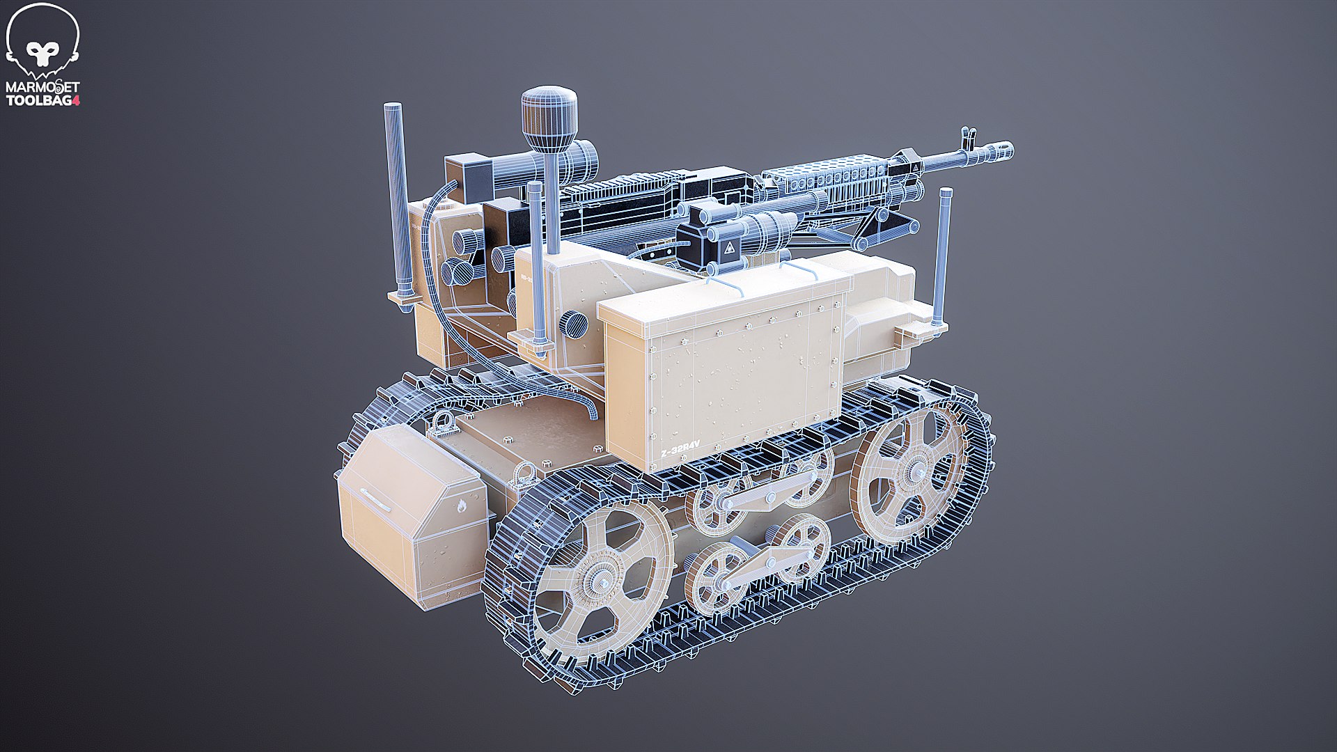 3D Military Tracked Robot Desert Camouflage Model - TurboSquid 2347098