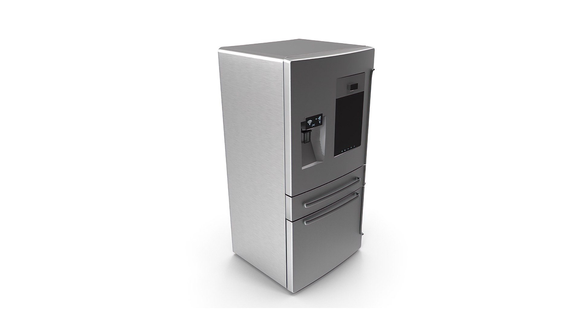 3D model Double Door Refrigerator With Touchscreen Technology ...