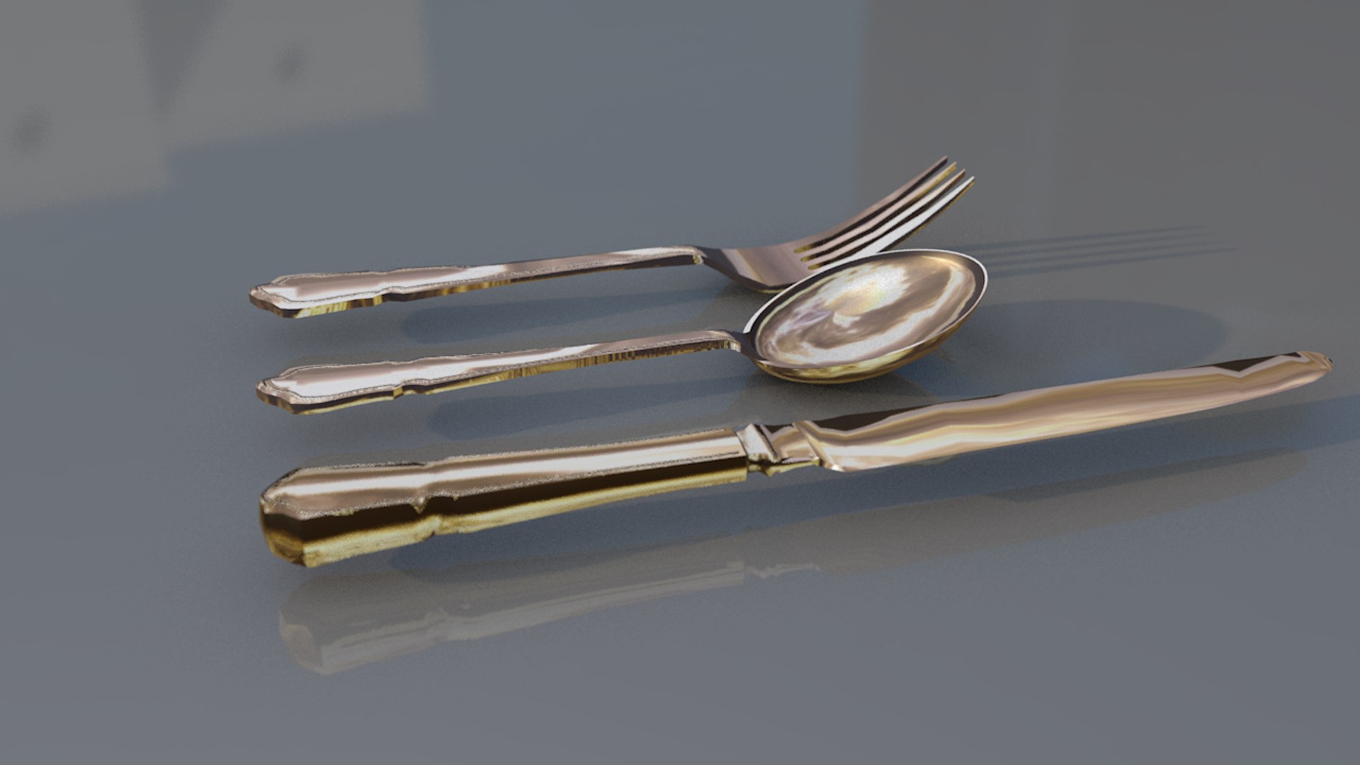 Cutlery Silverware Tableware Set 3D Model - TurboSquid 1476906