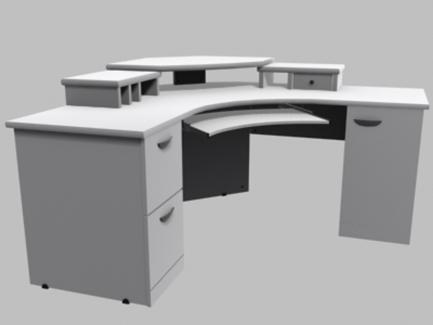 3d model computer desk