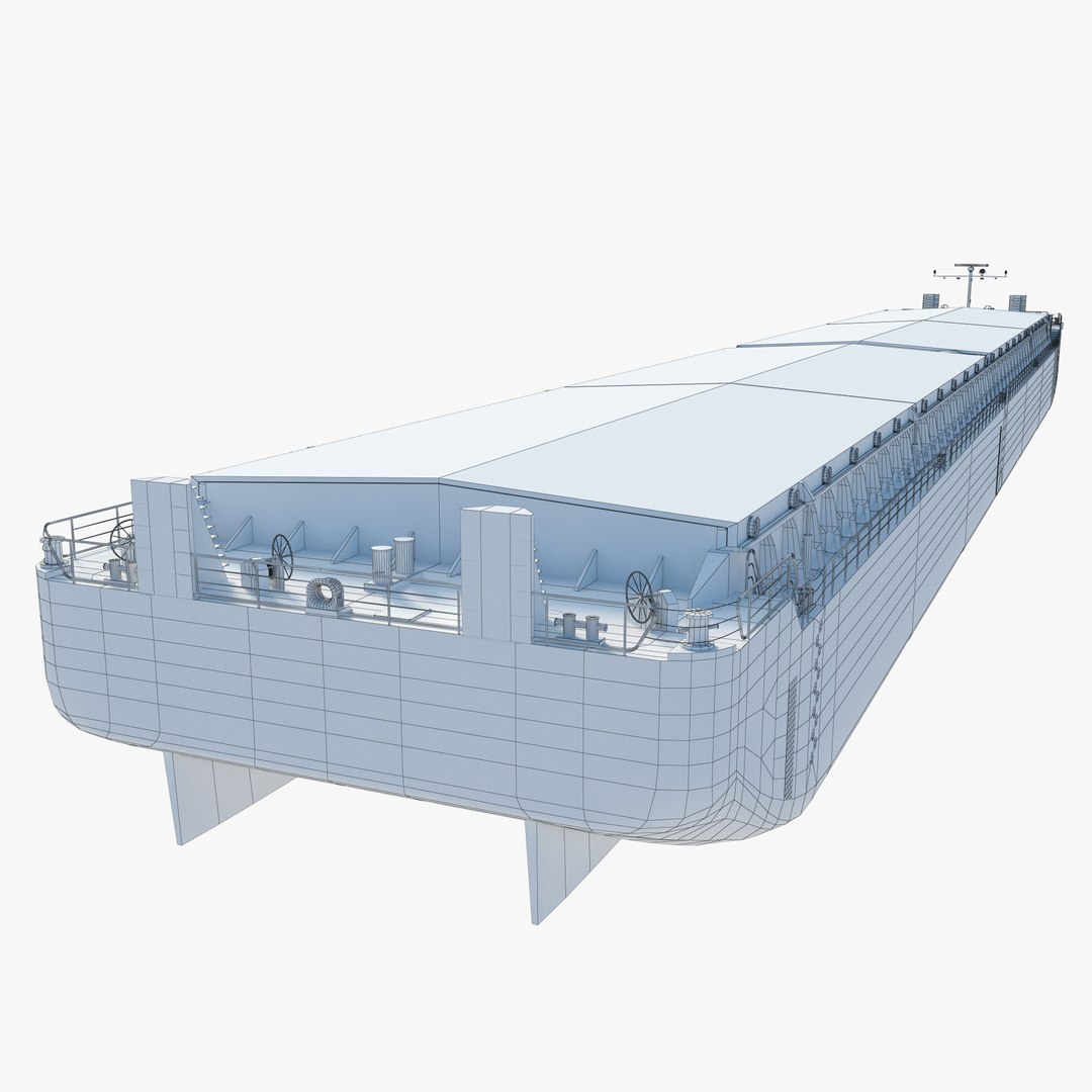Cargo Barge Containers 3D Model - TurboSquid 1284710