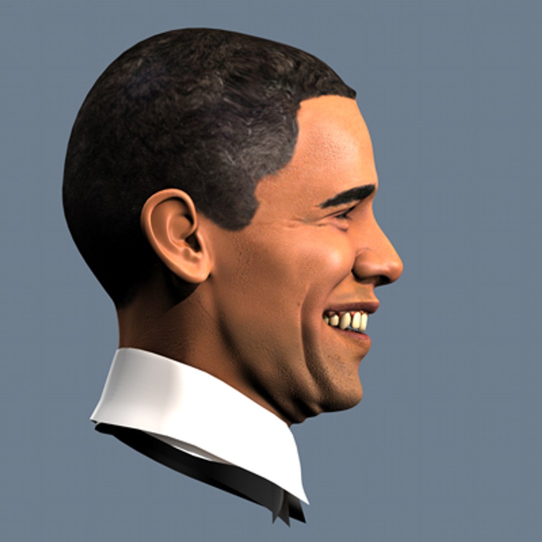 3ds Max President Obama Smiling
