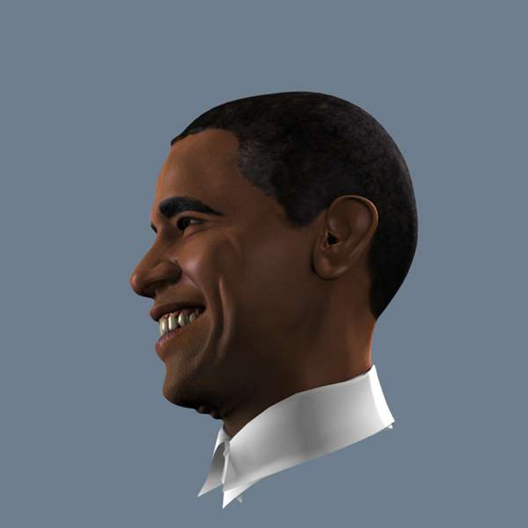 3ds Max President Obama Smiling