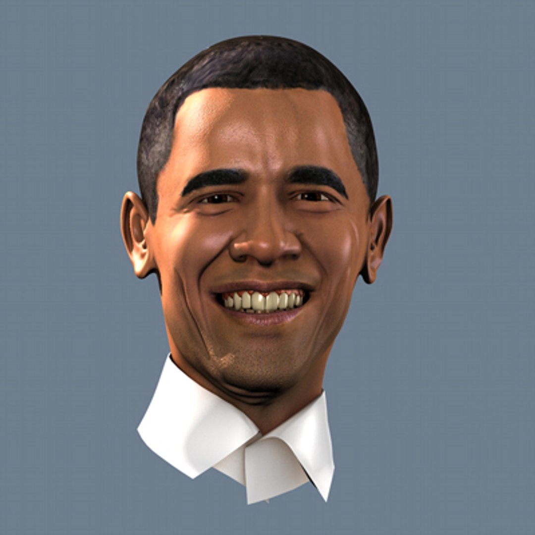 3ds Max President Obama Smiling