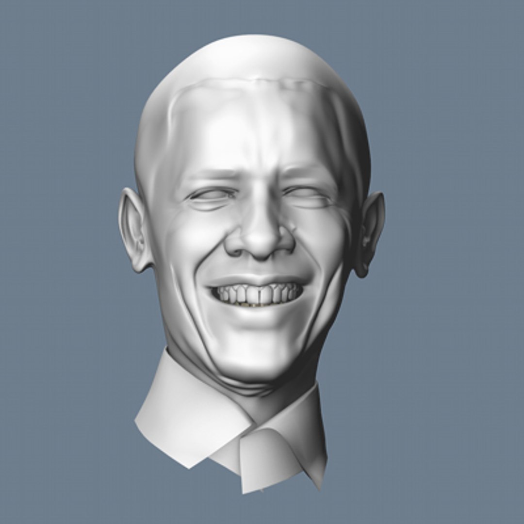 3ds Max President Obama Smiling