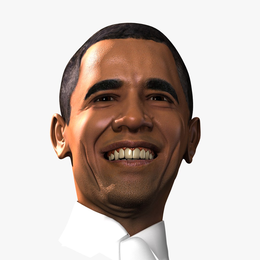 3ds Max President Obama Smiling