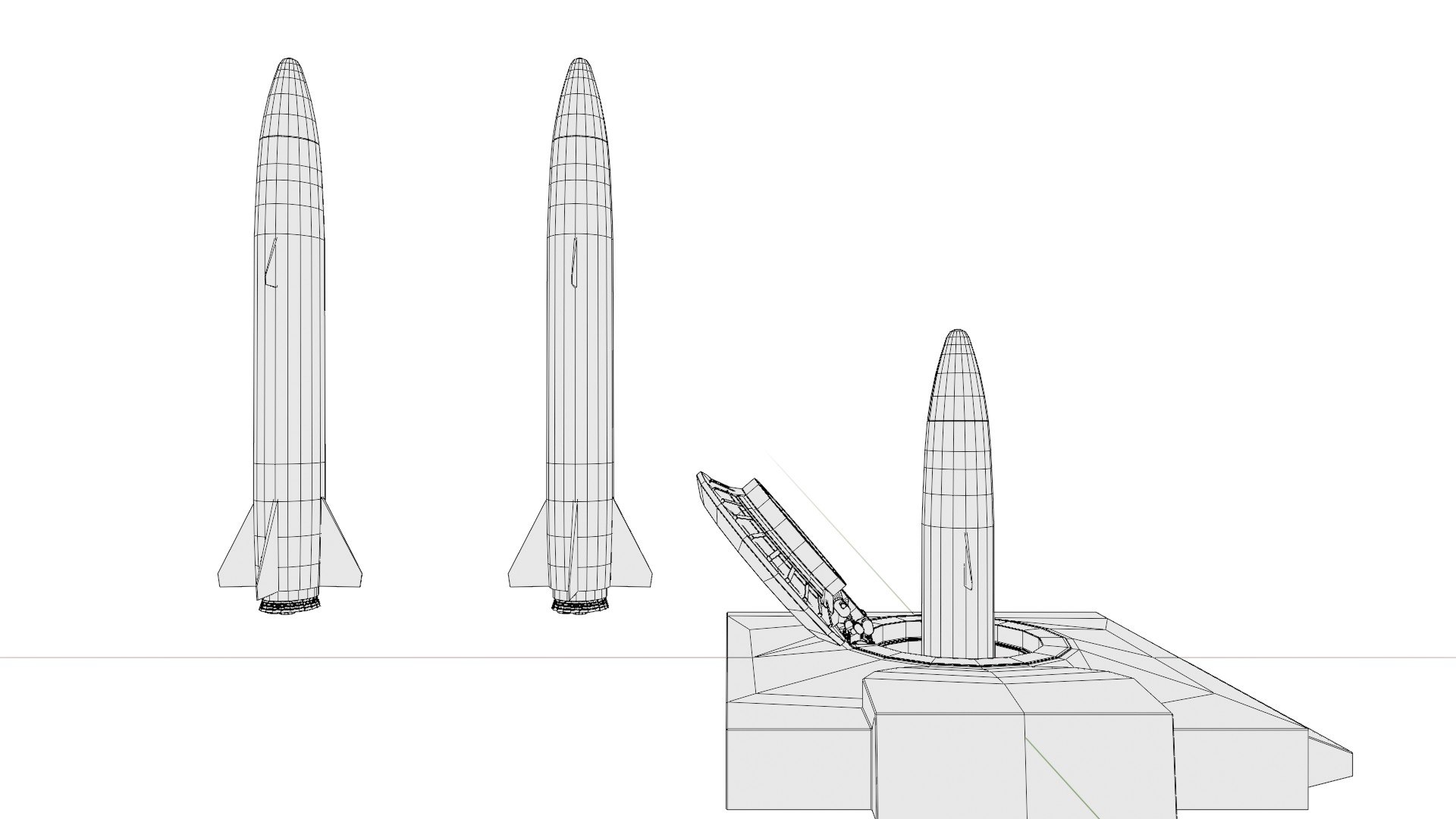 3D Missile with 2k pbr textures 3 variation - TurboSquid 1971800