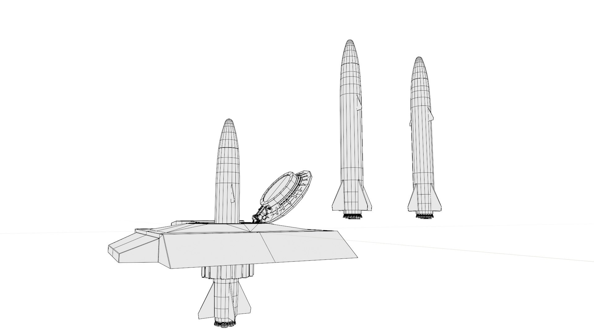 3D Missile with 2k pbr textures 3 variation - TurboSquid 1971800