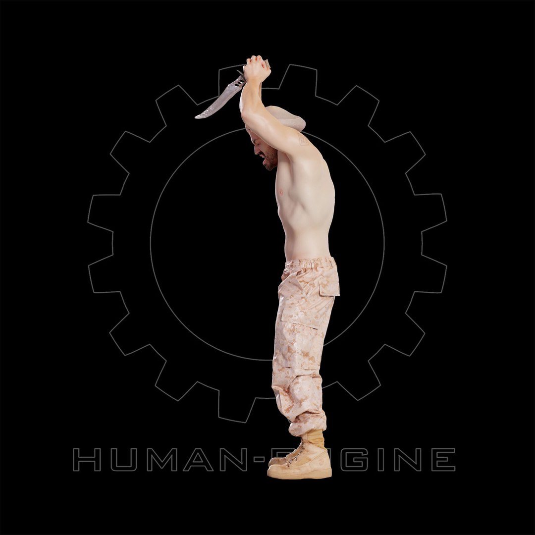 3D Male Scan - Victor Knife Pose 227 Model - TurboSquid 2220850