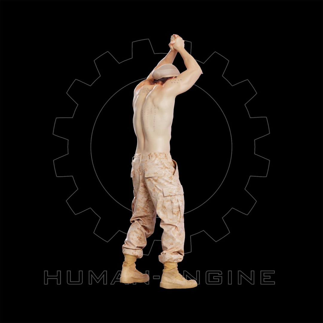 3D Male Scan - Victor Knife Pose 227 Model - TurboSquid 2220850