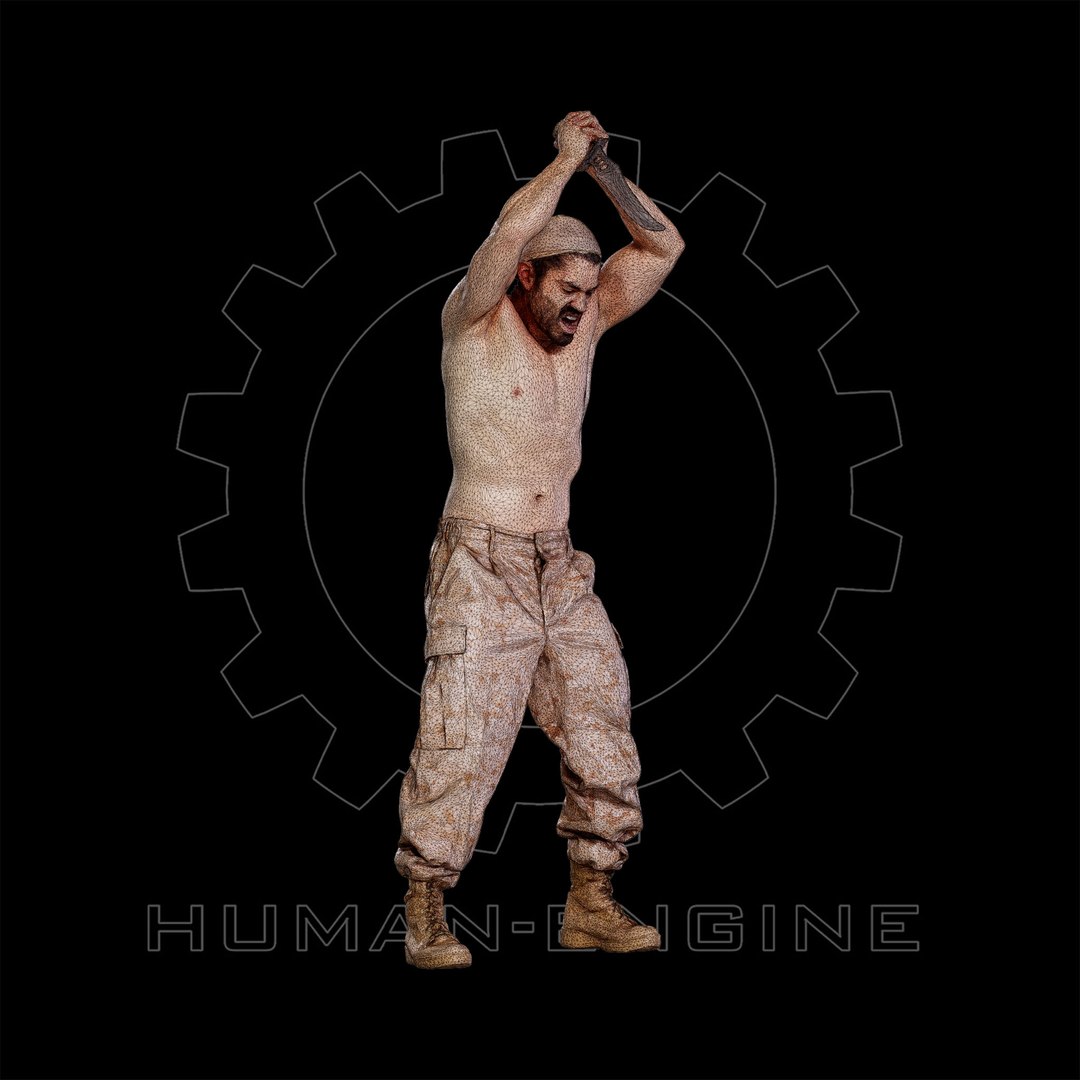 3D Male Scan - Victor Knife Pose 227 Model - TurboSquid 2220850