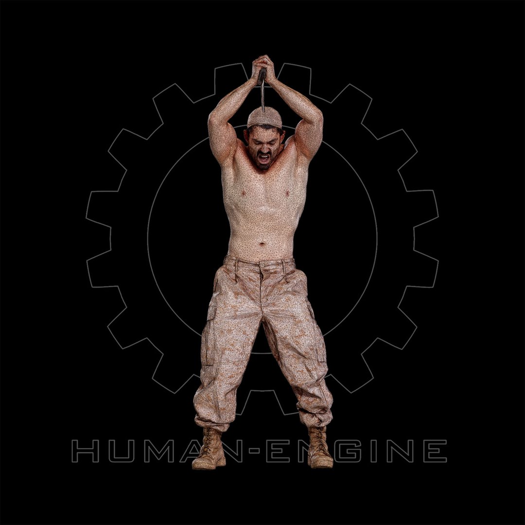 3D Male Scan - Victor Knife Pose 227 Model - TurboSquid 2220850