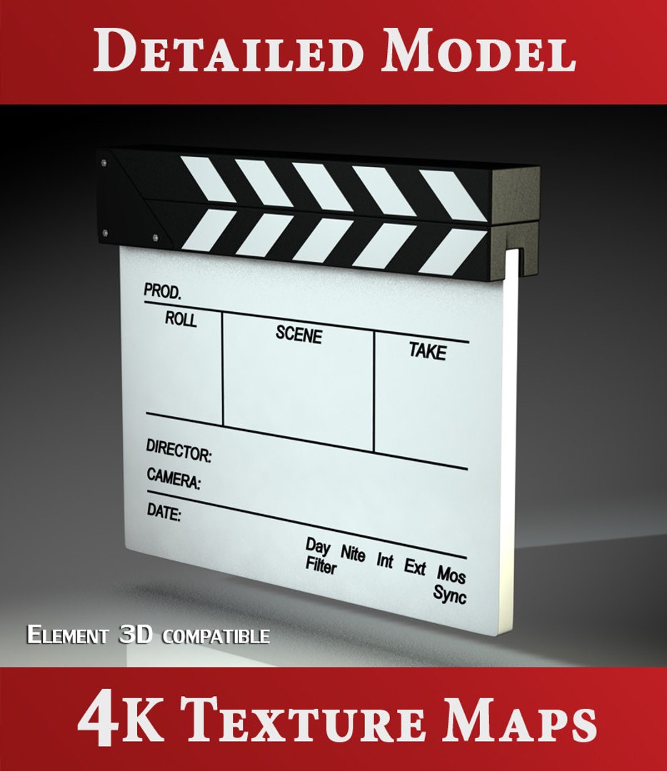 film slate - 3d 3ds