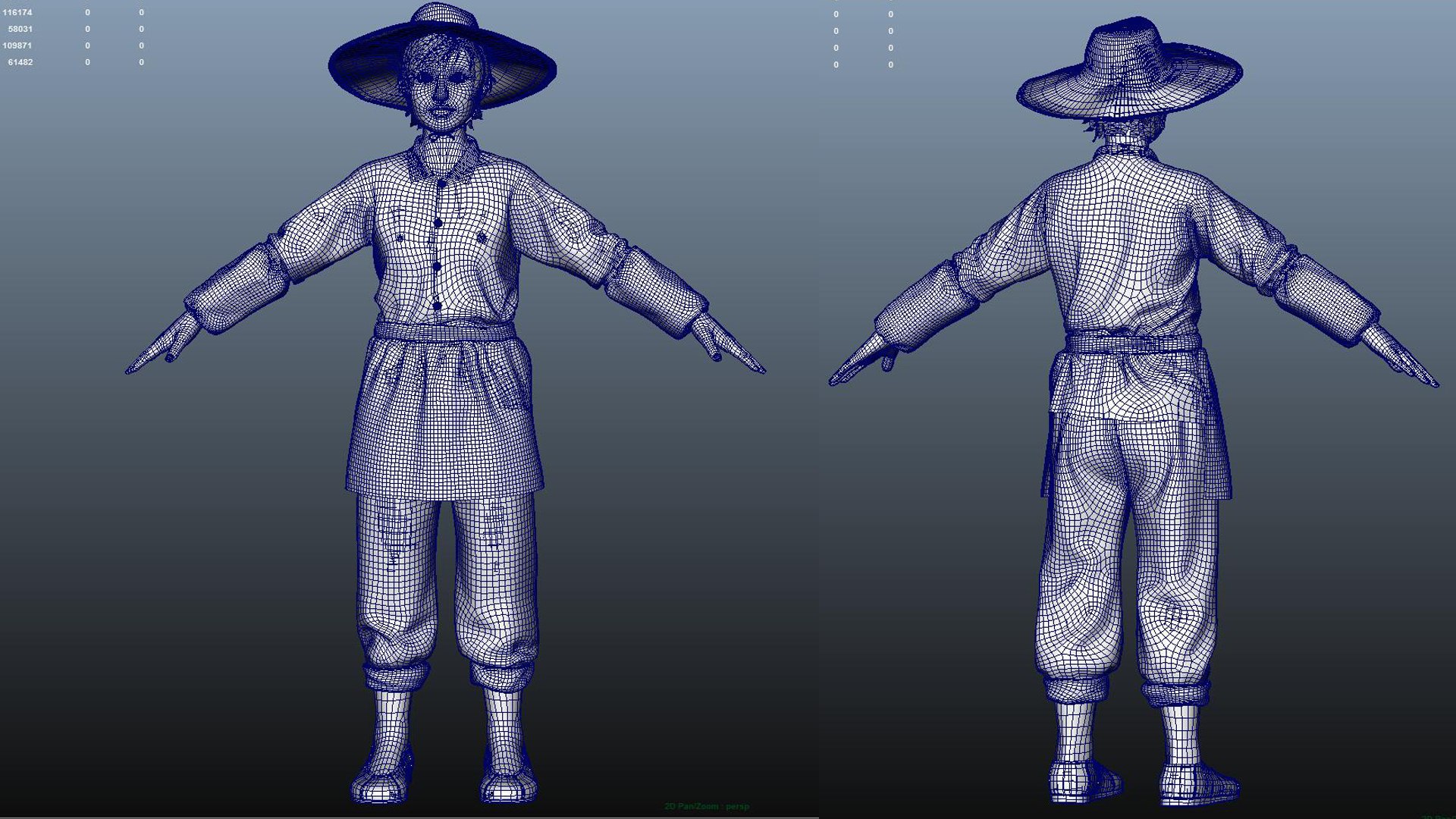 Woman Farmer Nanny Asian Woker Model - TurboSquid 1976513