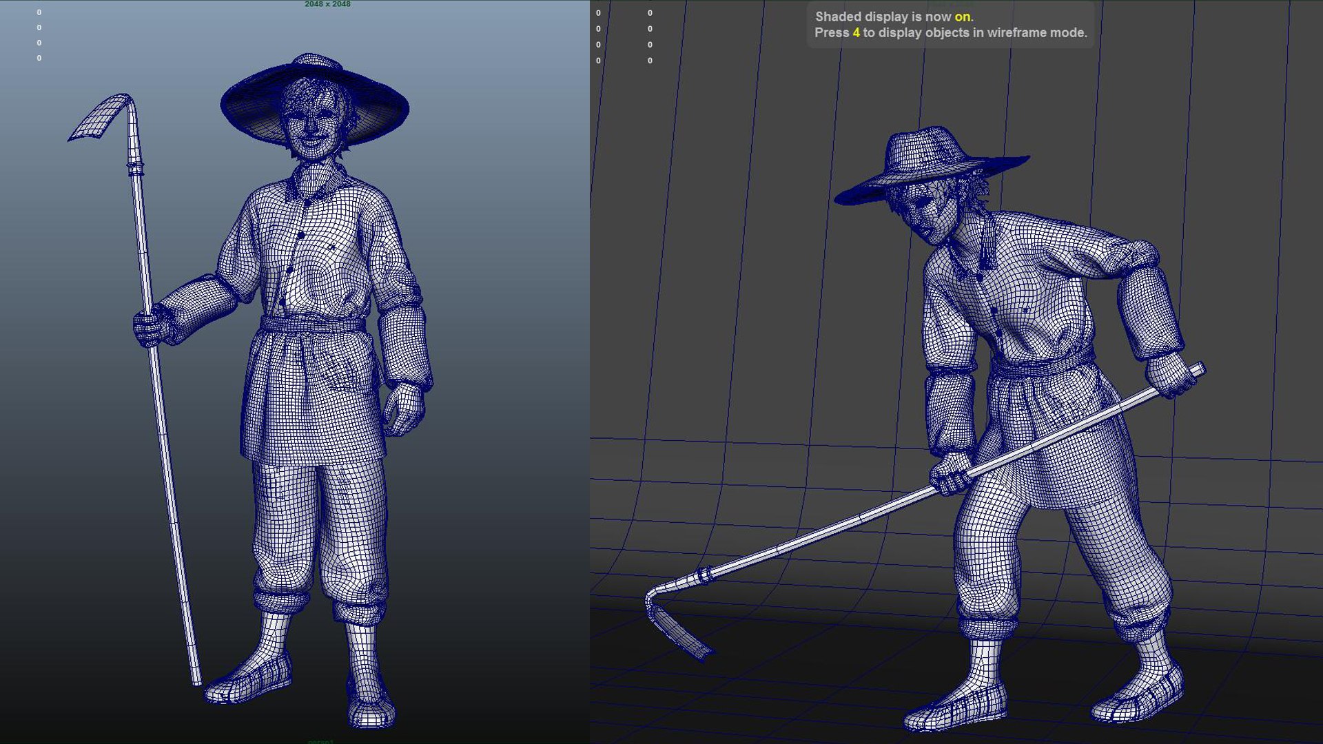 Woman Farmer Nanny Asian Woker Model - TurboSquid 1976513