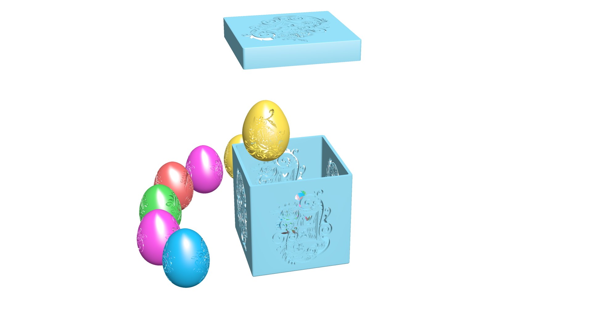 3D Box Easter Eggs Video Animation - TurboSquid 1708587