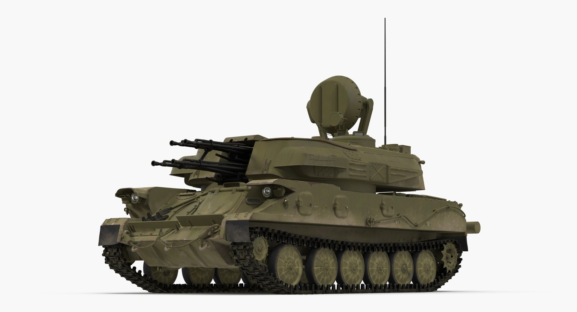 anti aircraft tank zsu 3d max
