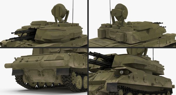 anti aircraft tank zsu 3d max