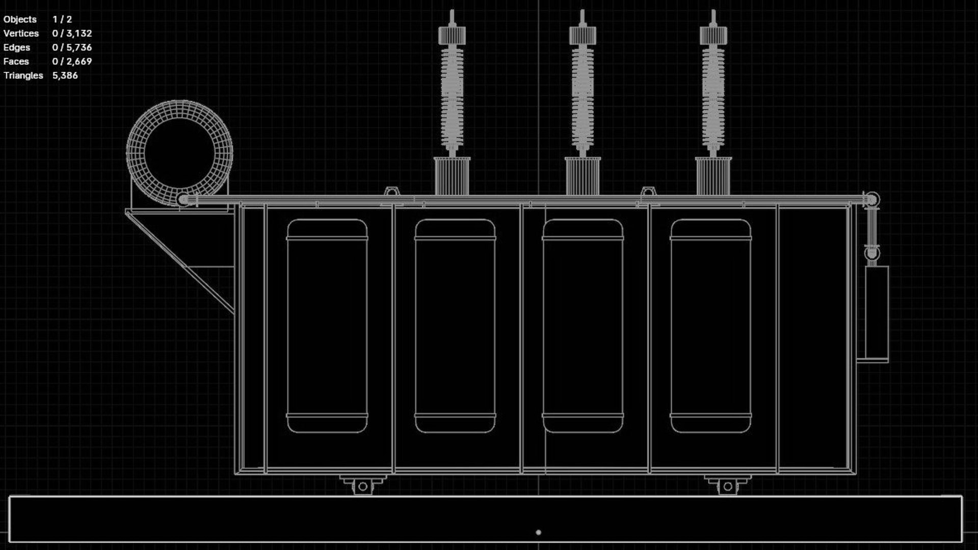 High voltage transformer 220 110 kV Power plant 3D model - TurboSquid ...