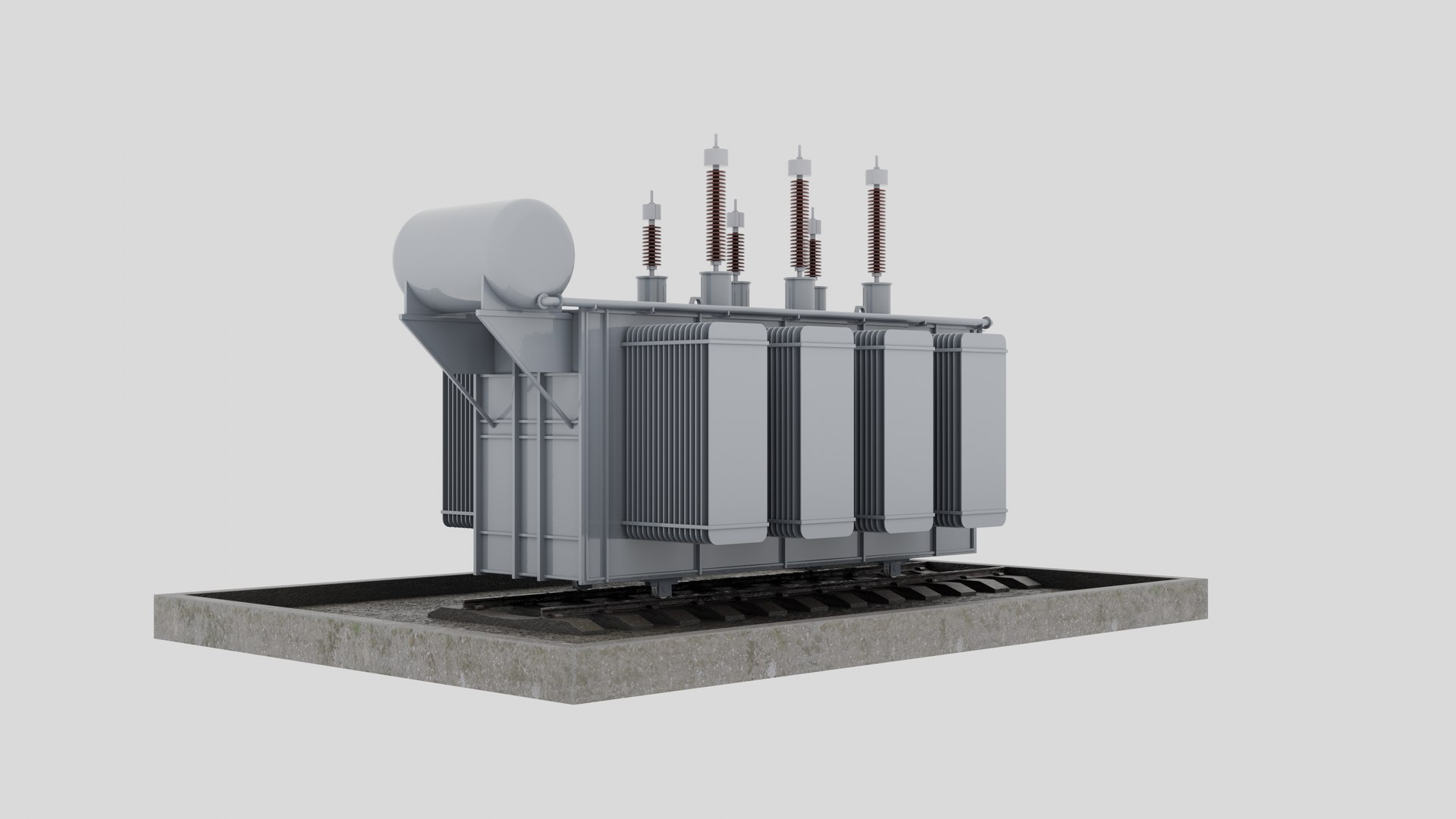 High voltage transformer 220 110 kV Power plant 3D model - TurboSquid ...