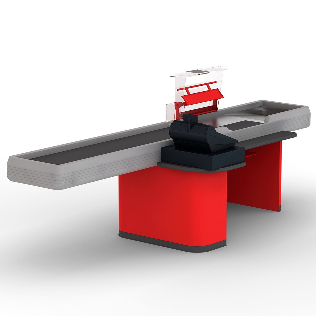 Cash Counter 4 3d Model